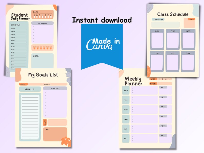 Ultimate Student Planner: Printable Academic Organizer for Success ...