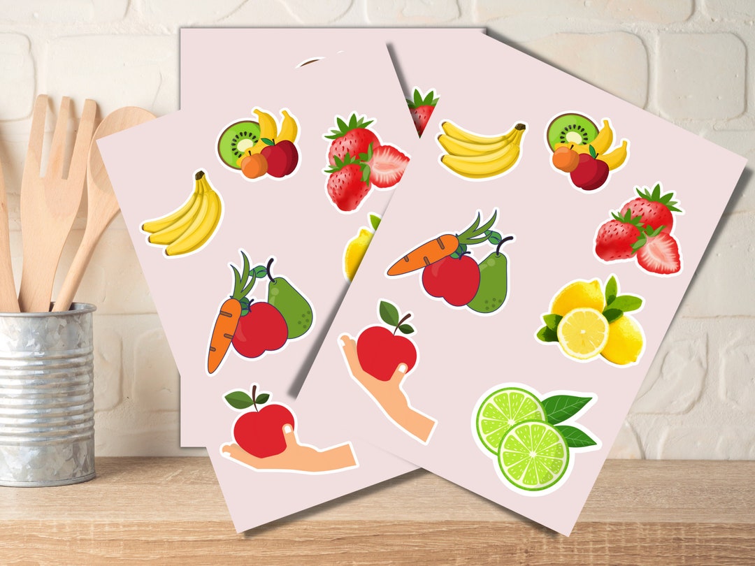 Fresh and Vibrant: Printable Fruits Sticker Set for Creative Planning ...