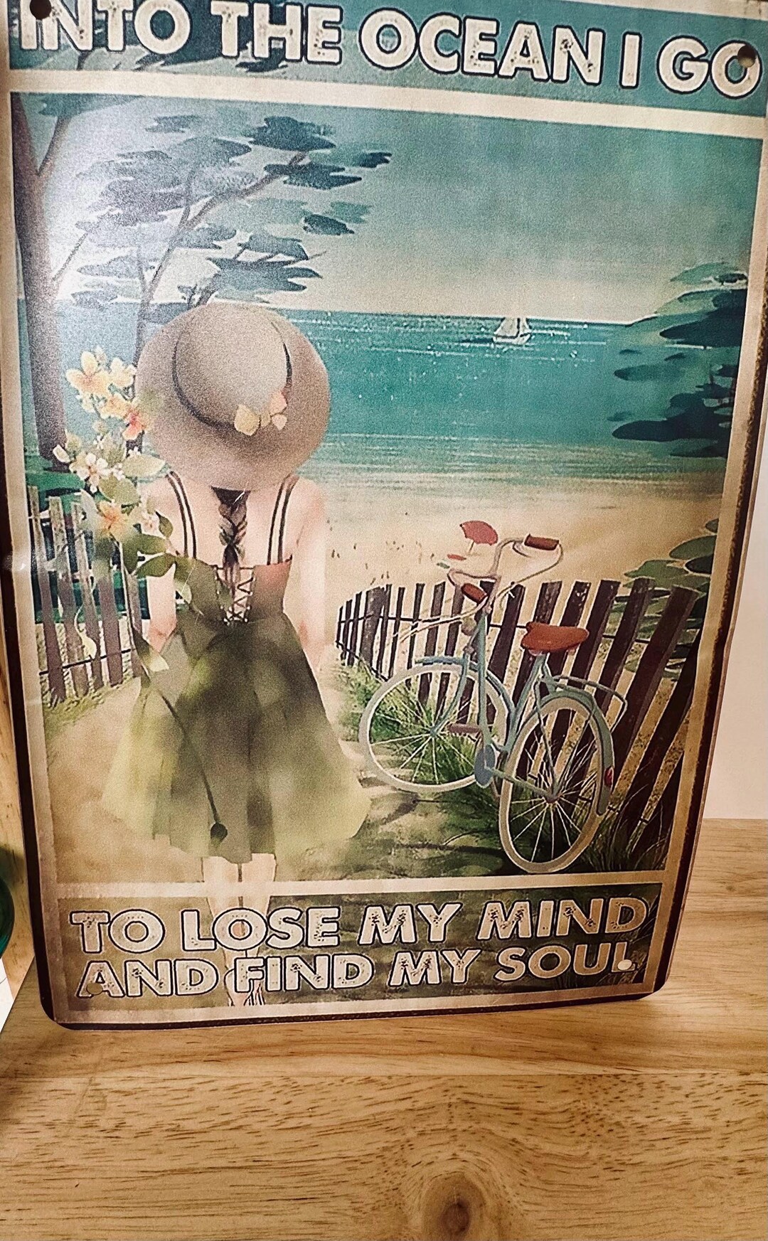 Metal Beach Scene Sign 11 3/4 X 7 3/4 - Vintage Style - Etsy