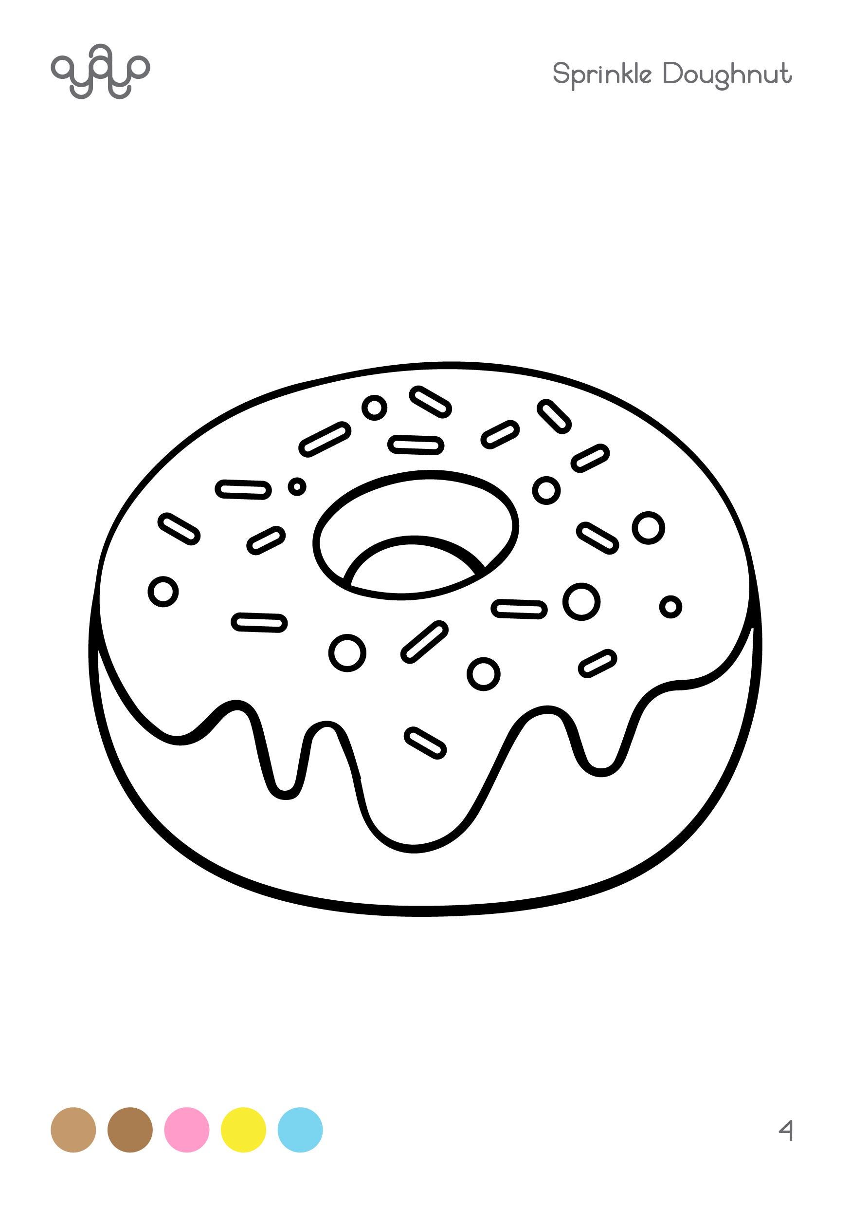 Cute Coloring Page Edition 1 (sweets & Snacks) Creative Activity - Etsy