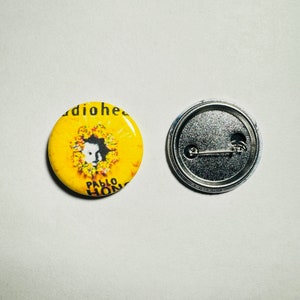 Radiohead Music Pins Buttons Custom Handmade Fan Gifts Unique Music ...