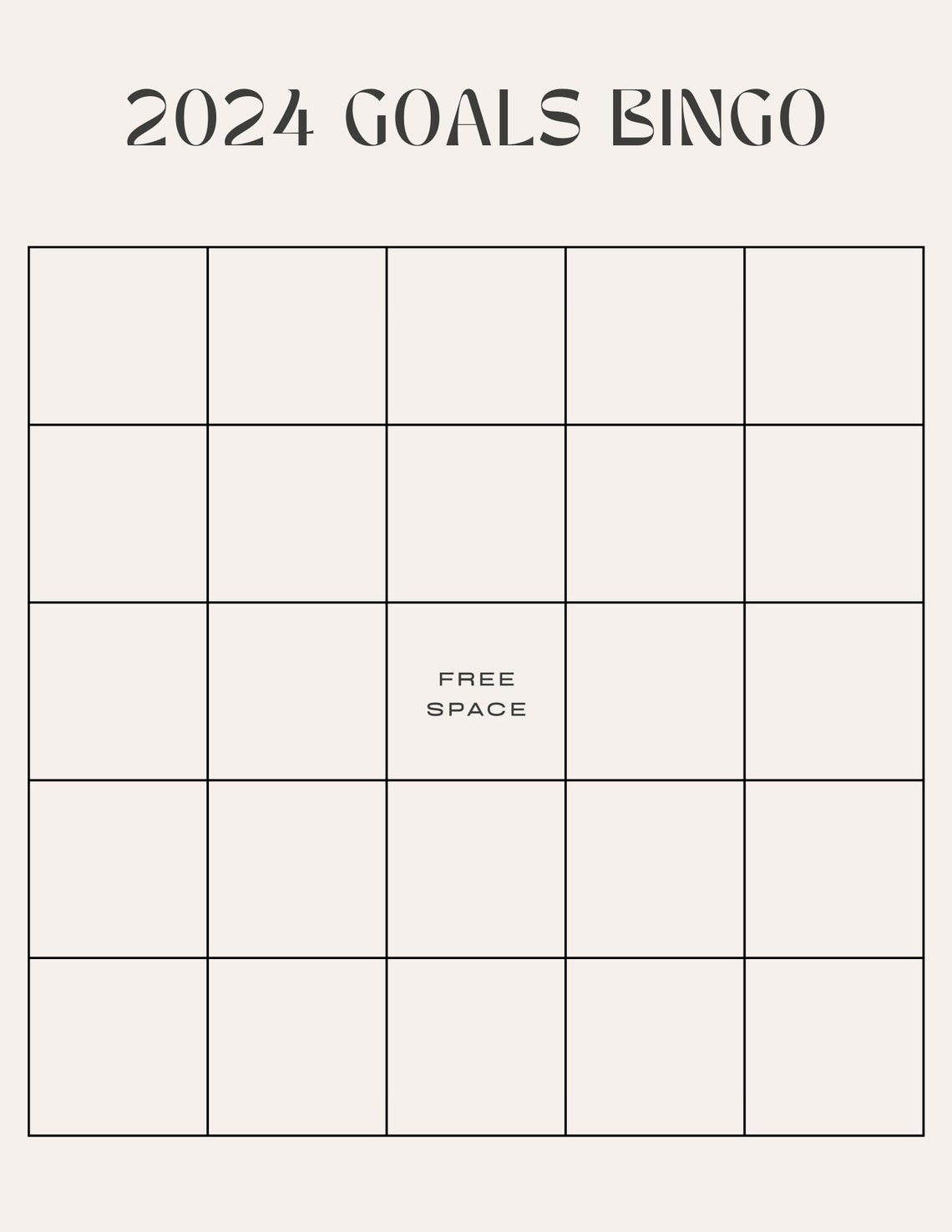 2024 Goal Setting Bingo | Instant Download, Printable, A4 Size & US ...