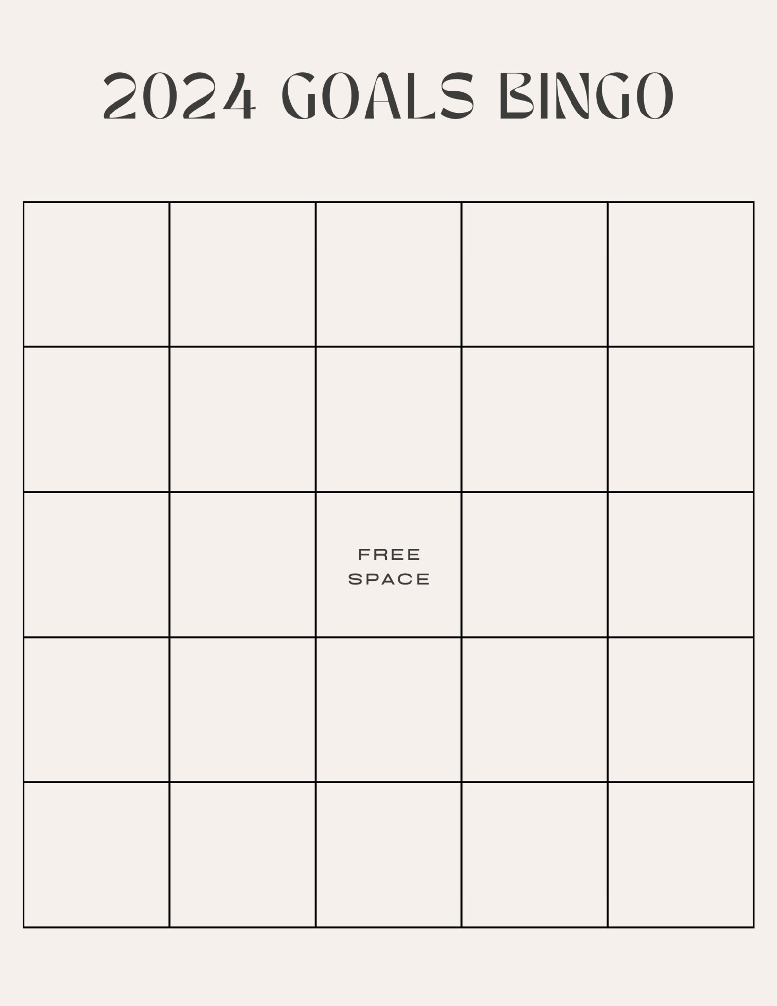 2024 Goal Setting Bingo | Instant Download, Printable, A4 Size & US ...
