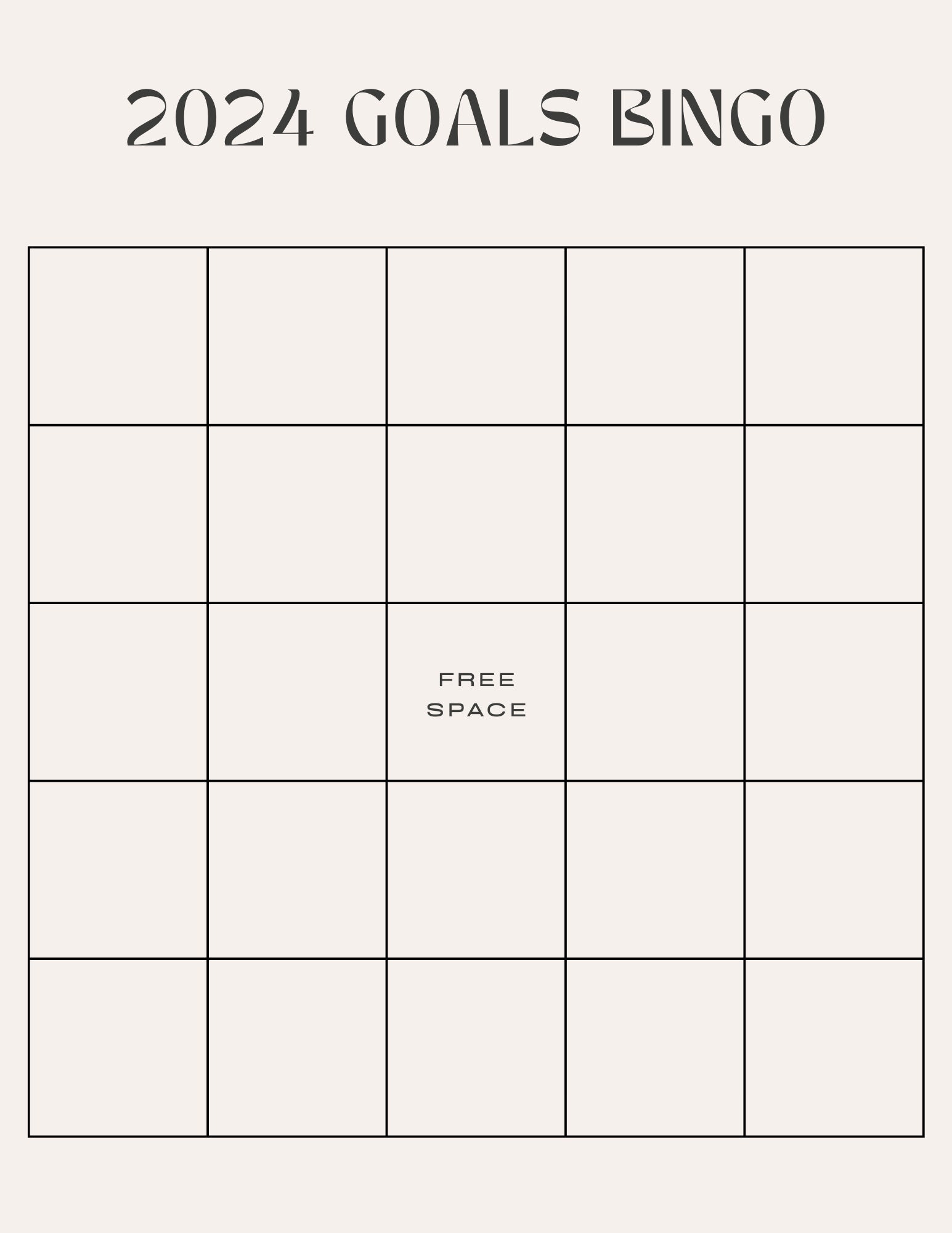 2024 Goal Setting Bingo | Instant Download, Printable, A4 Size & US ...