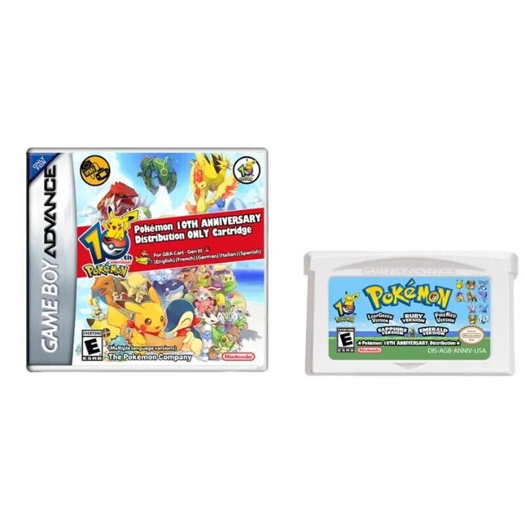 GBA Pokemon Event 10th Anniversary Distribution Cartridge for GBA Cart ...