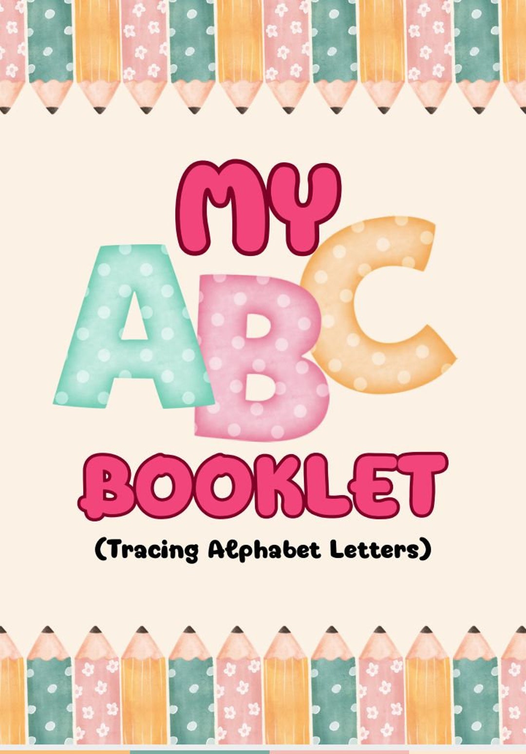 Kids ABC Tracing Booklet - Etsy