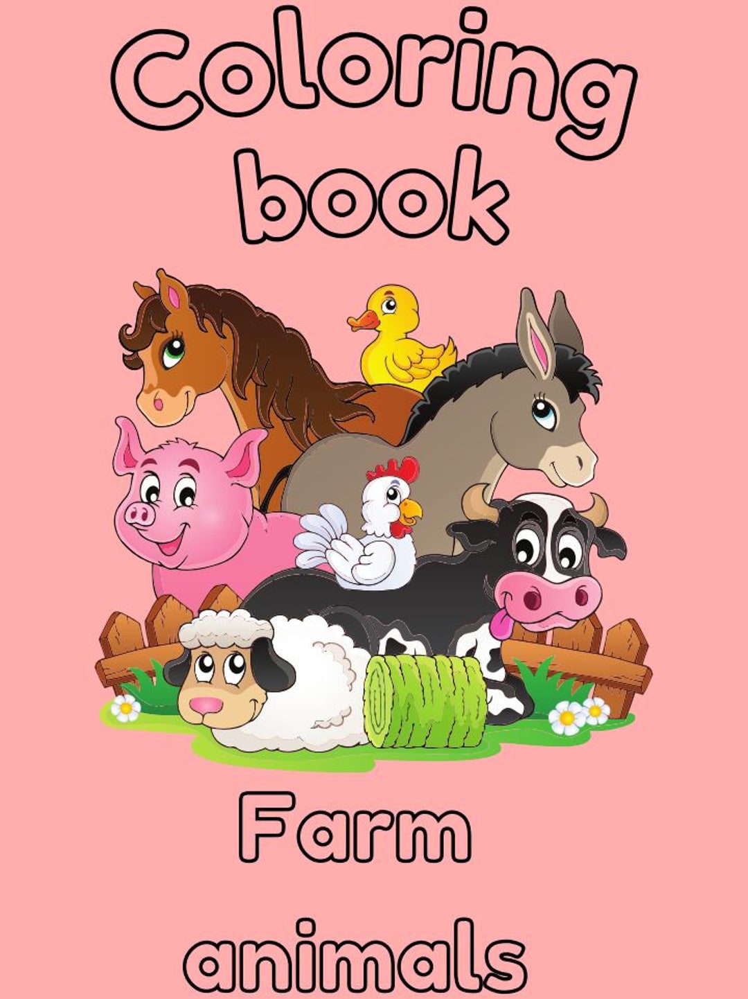 Farm Animals Coloring Book | Kids Colouring Book | Animal Coloring ...