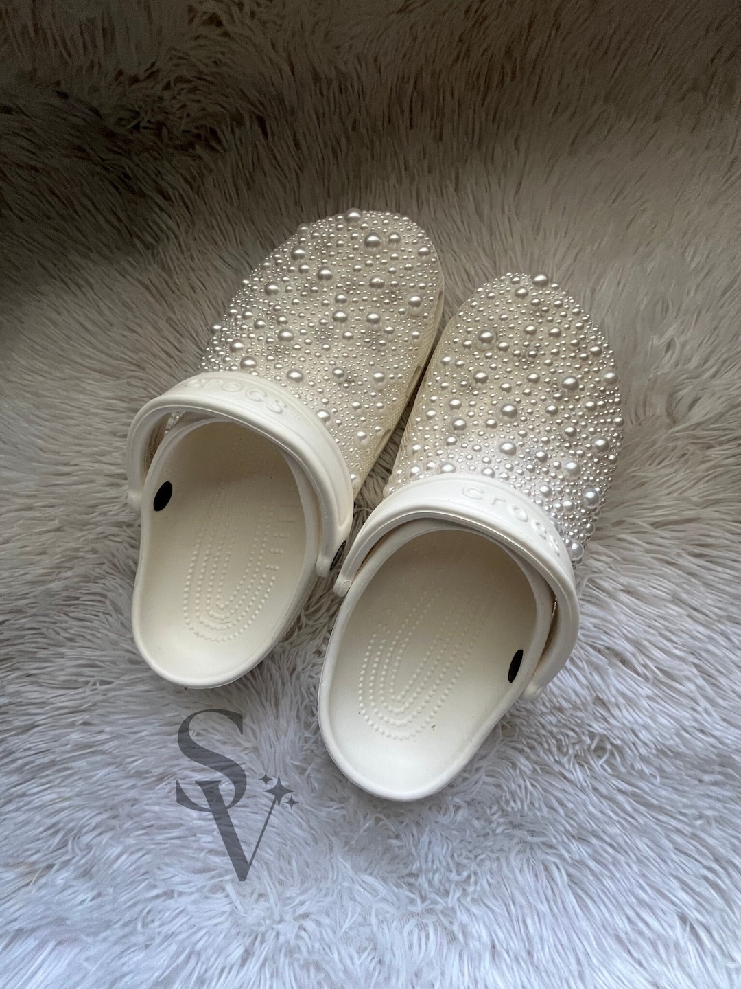 BUNDLE: Pearled Bridal Bling Wedding Crocs & Pearled Sunglasses - Etsy