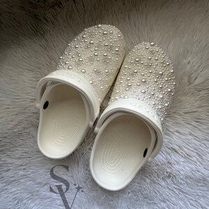 Custom Pearled Bridal Bling Wedding Crocs - Etsy