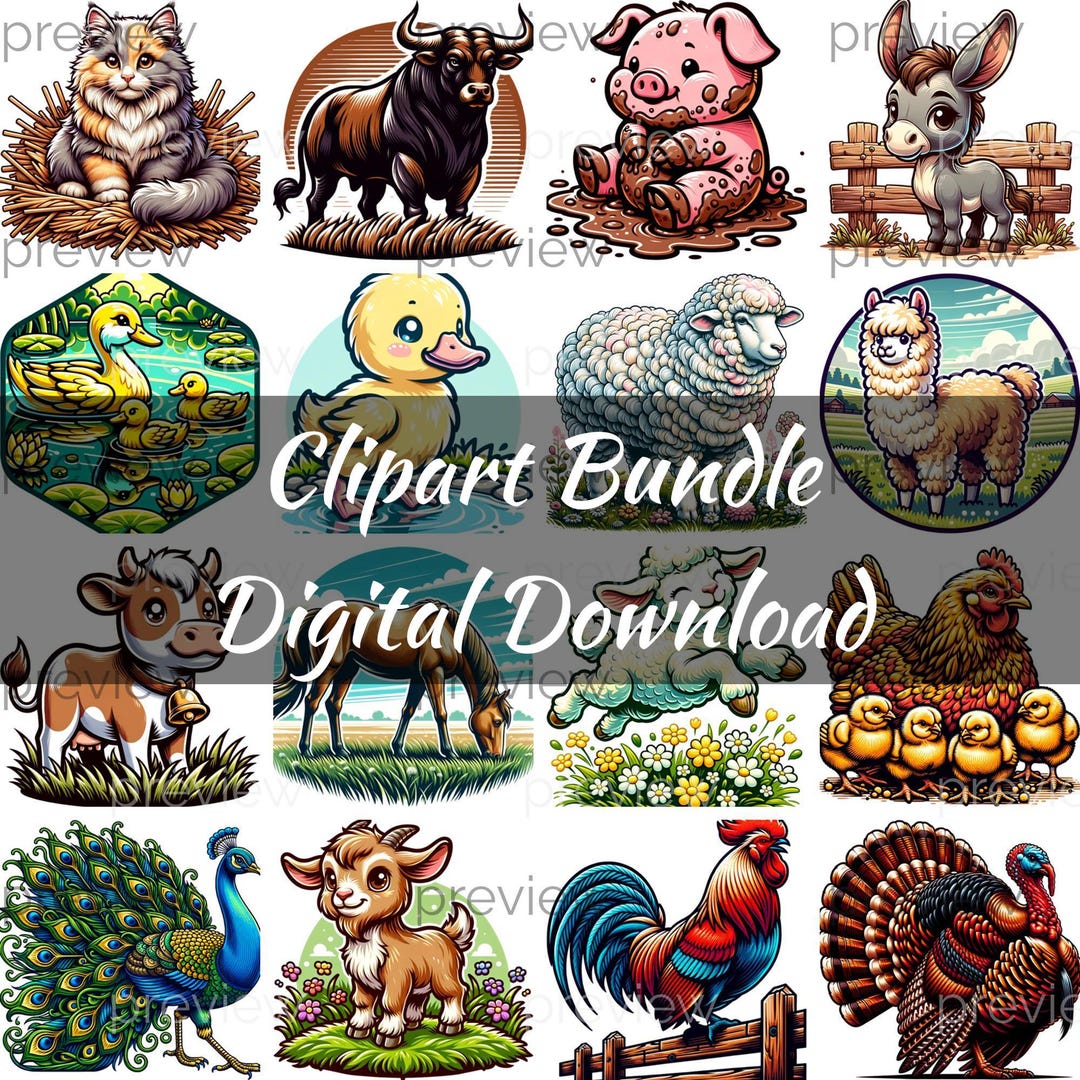 Farm Animals Clipart, Farm Animals, Farm Animals Png, Animal Clipart ...