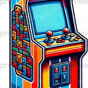 Retro Gaming Clipart Bundle: Pixel Art Graphics (digital Download) - Etsy