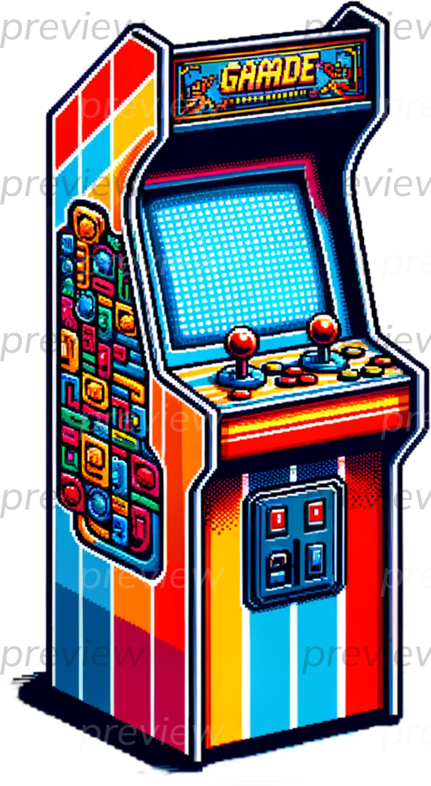 Retro Gaming Clipart Bundle: Pixel Art Graphics (digital Download) - Etsy