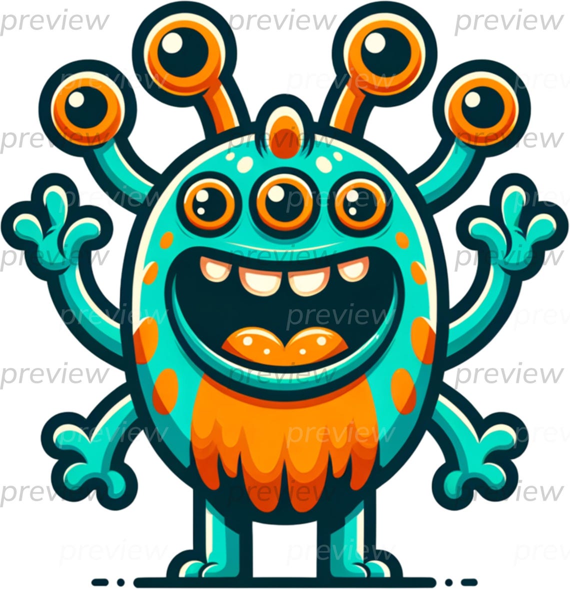 Cute Monsters Clipart, Cute Monster Png, Monsters Clipart, Png Bundle ...