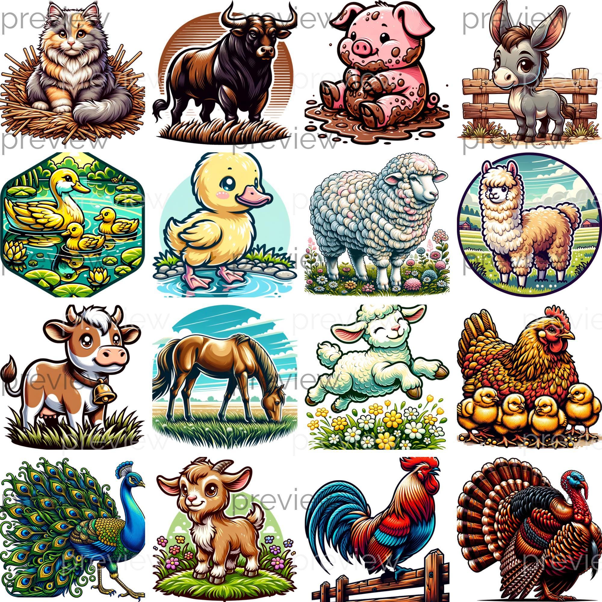 Farm Animals Clipart, Farm Animals, Farm Animals Png, Animal Clipart ...