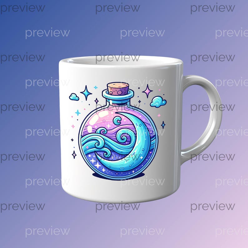 Magical Potions Clipart: Potion Bottles PNG Clipart Pack (digital ...