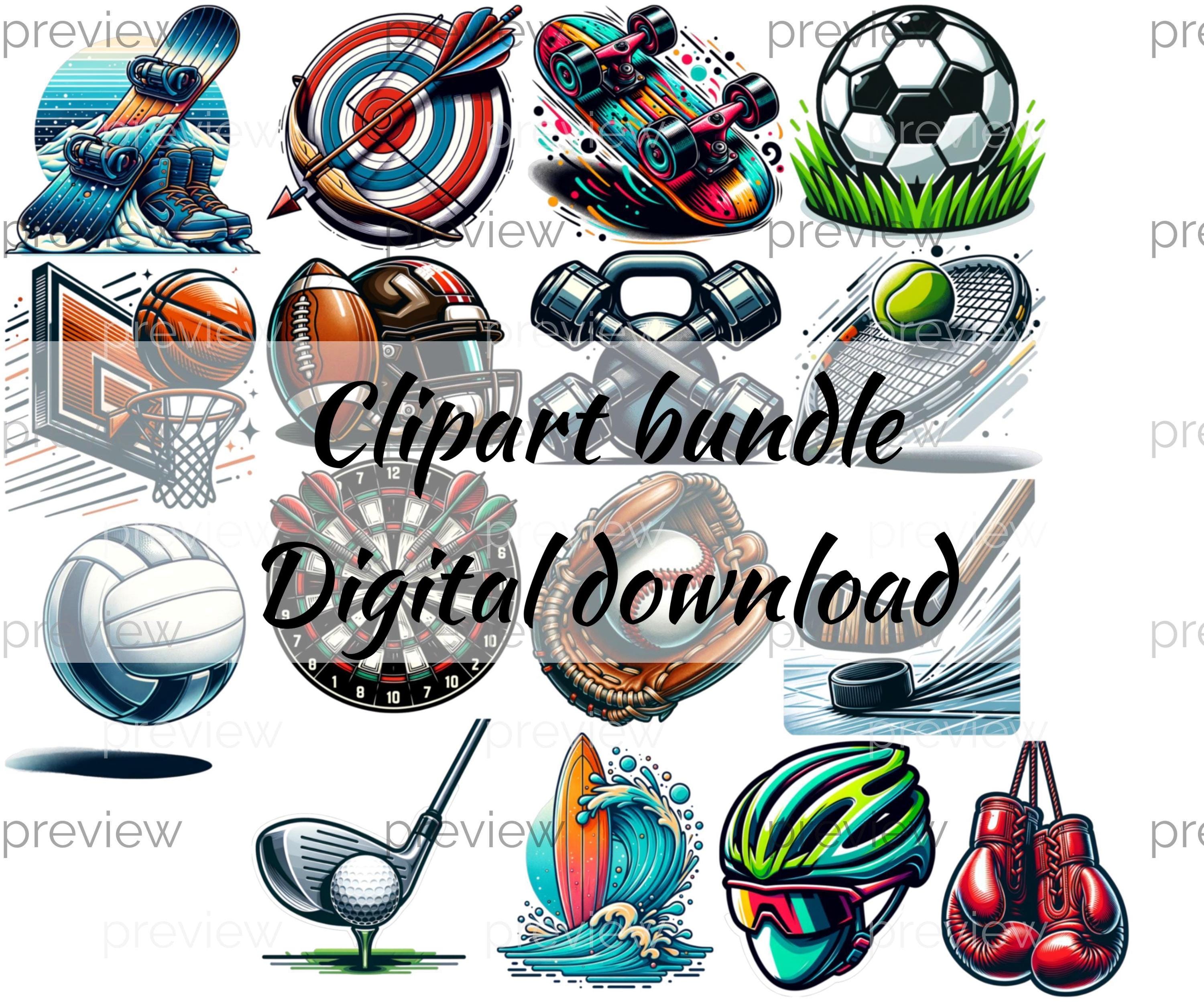Sports Equipment Clipart, Sports Art, Sports Graphics, Sports Png ...