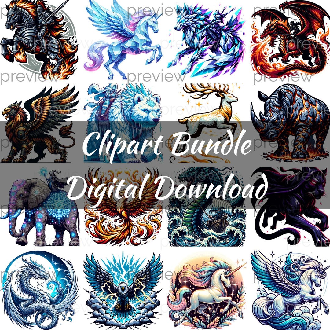 Fantasy Steeds Clipart, Mythical Creatures, Fantasy Creatures, Mystical ...