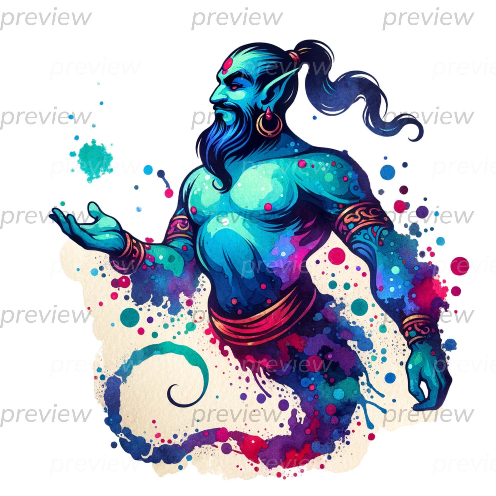 Mythical Creatures Clipart Bundle, Watercolor Clipart, Fantasy Clipart ...