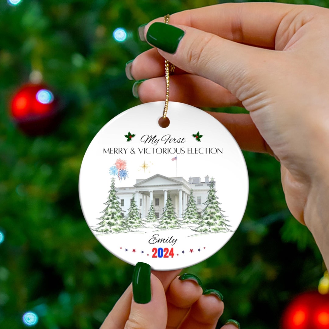 Ceramic Ornament, Holiday Christmas Tree Decoration, My First Merry and ...