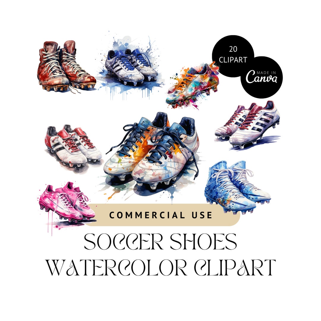 Soccer Shoes Clipart Sports Balls Soccer Posters Instant Download ...