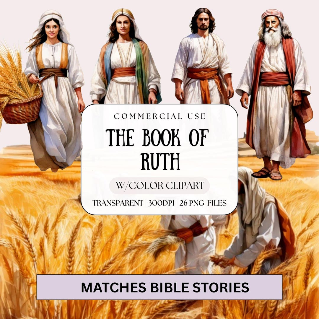 Watercolor Book of Ruth Clipart | Bible Story Illustrations (digital ...