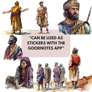 Book of Joshua Clipart | Watercolor Bible Illustrations (PNG) - Etsy