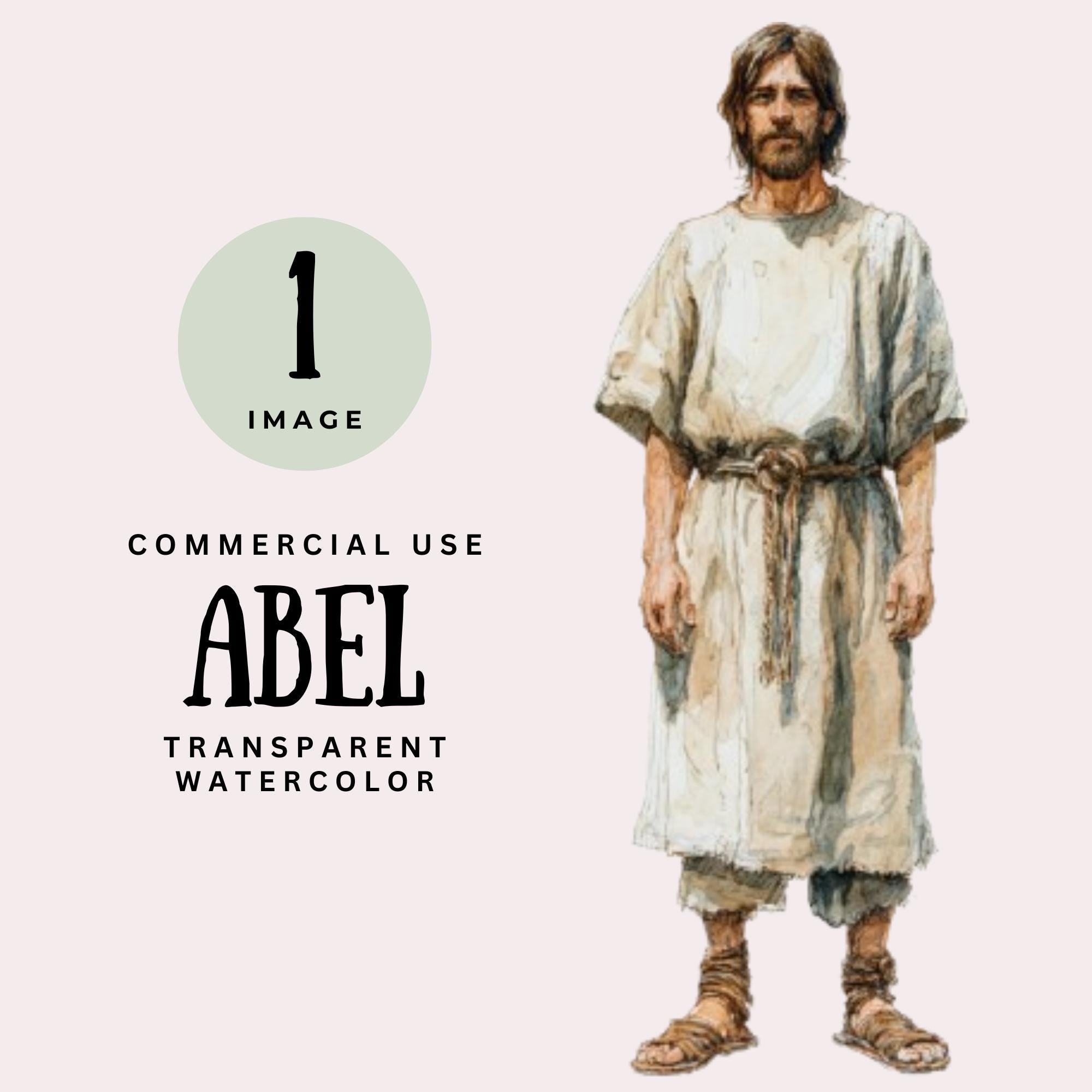 Abel Watercolor Clipart | Genesis Bible Story Art (PNG/PDF) - Etsy