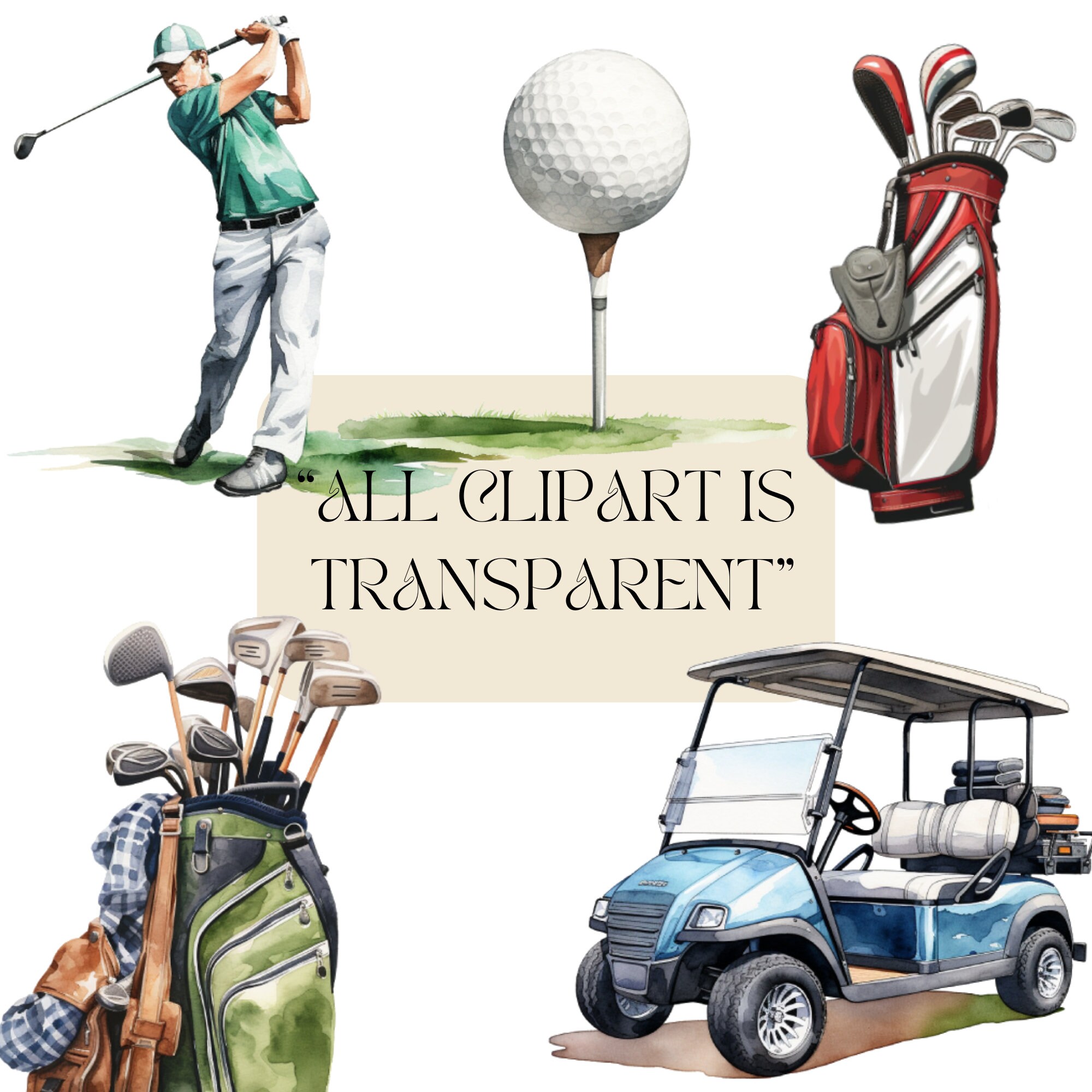 Golfer Clipart Bundle Golf Ball Png Green Png Golf Ball Golf Club Png ...