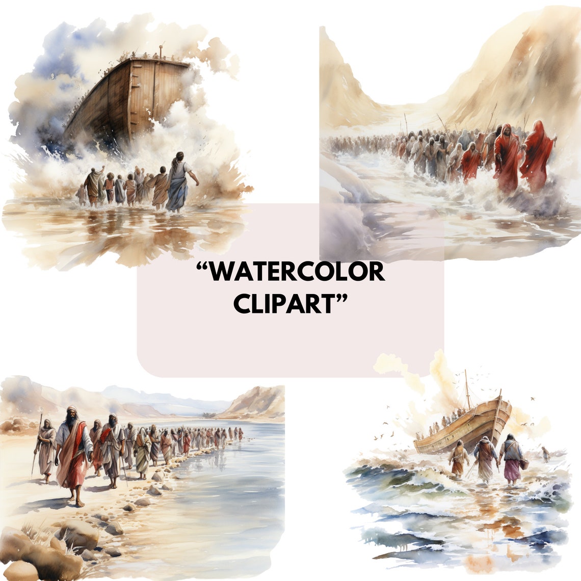 Book of Exodus Characters First Communion Clipart for Christian ...