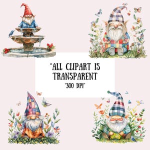 Spring Gnomes | Spring Garden Clipart | Garden Gnome Clipart ...