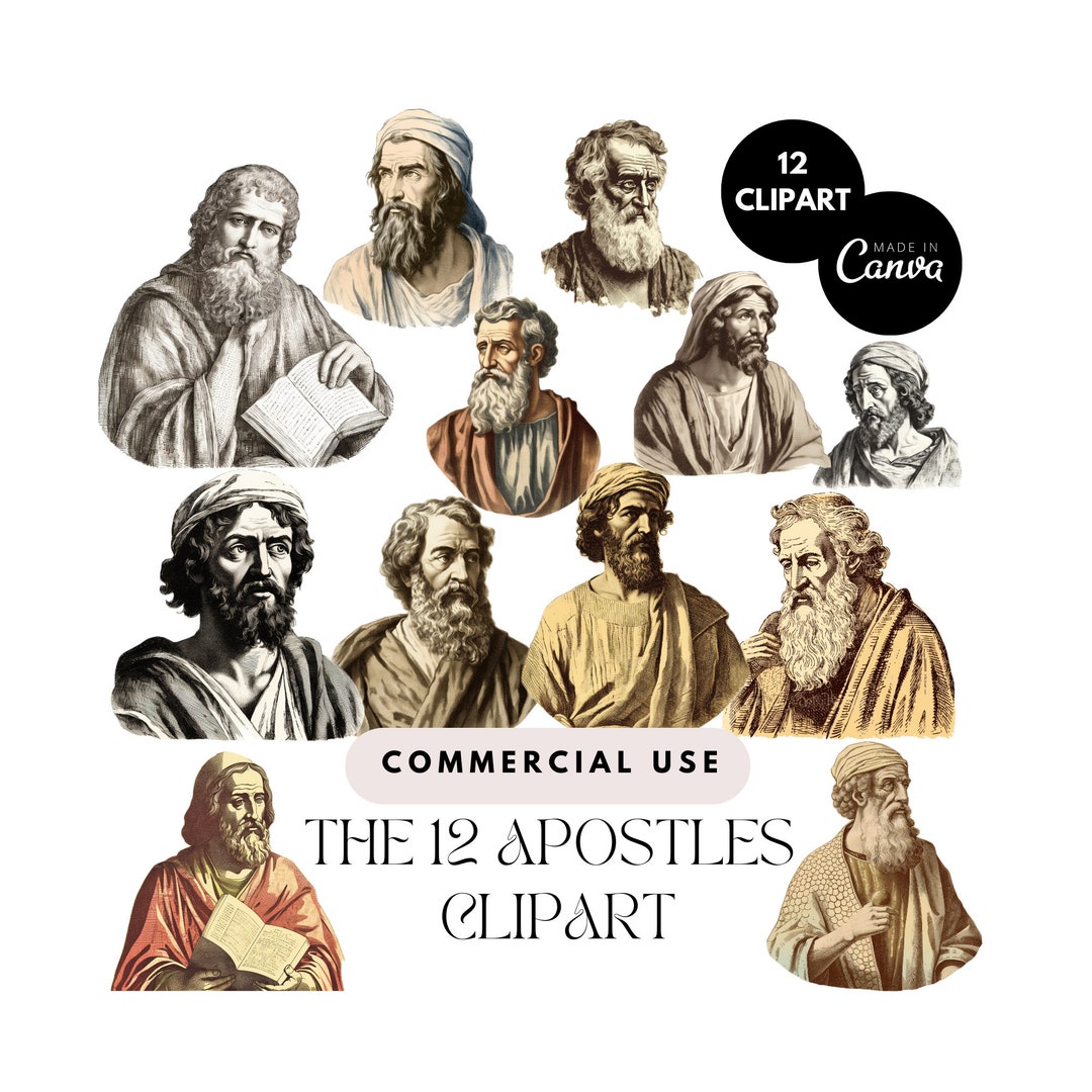 Apostles Watercolor Clipart Religious Clipart Biblical Clipart Set ...