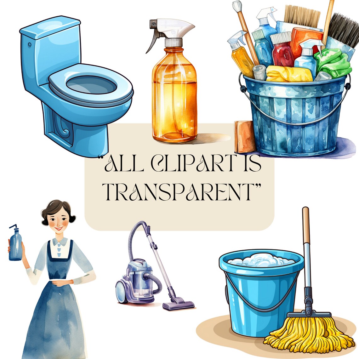 Housekeeper Clipart Housework Clipart Washing Machine Clipart Instant ...