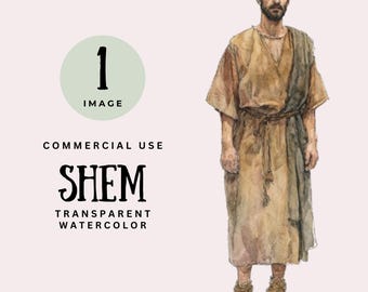 1 Single Abraham Clipart | Abraham Watercolor PNG | Bible Story Clipart ...