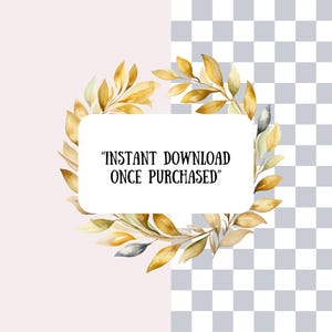 Gold Wreaths | Floral Frame | Printable Flower | Watercolor Floral ...