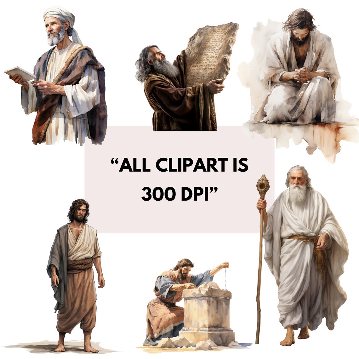 Book of Exodus Characters First Communion Clipart for Christian ...