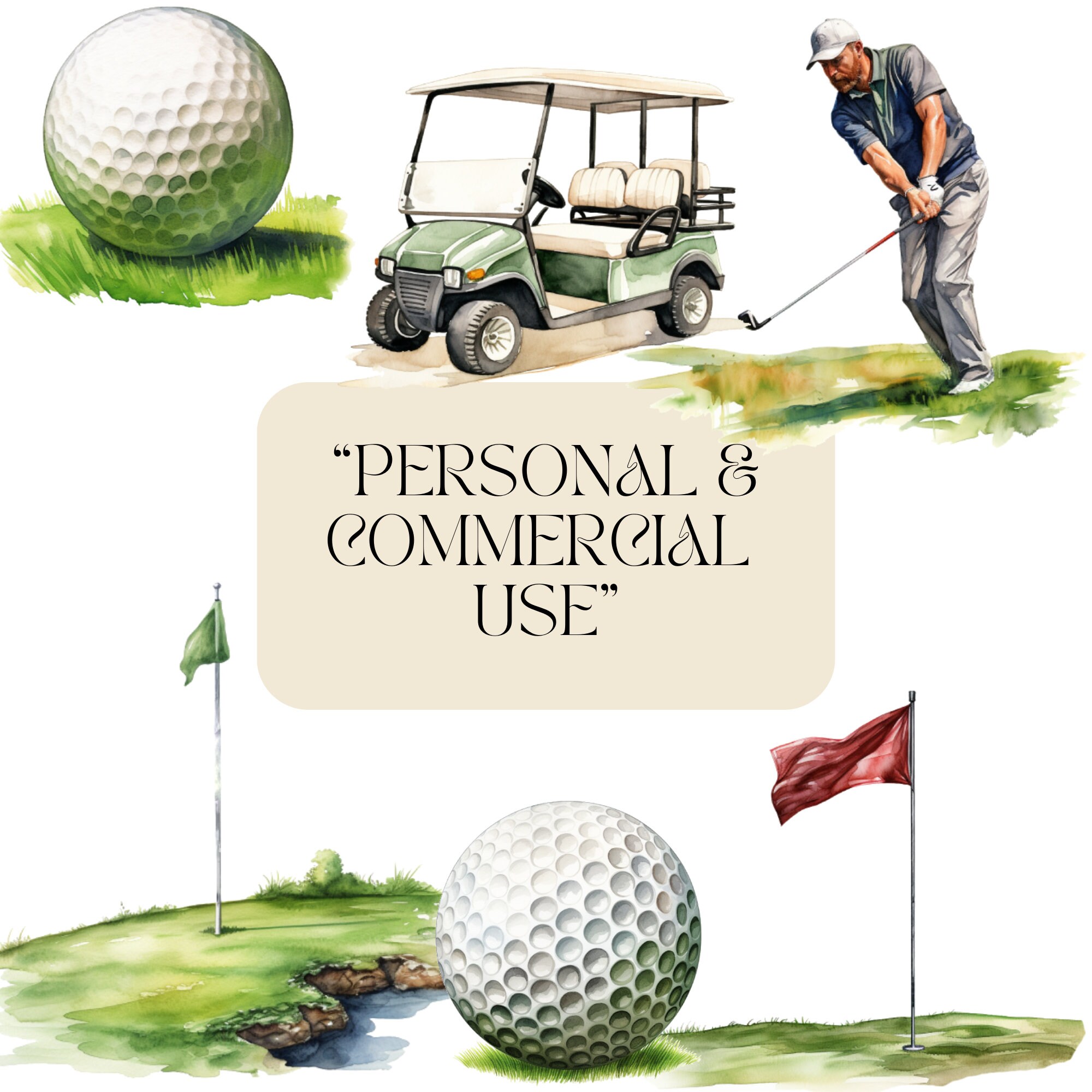 Golfer Clipart Bundle Golf Ball Png Green Png Golf Ball Golf Club Png ...