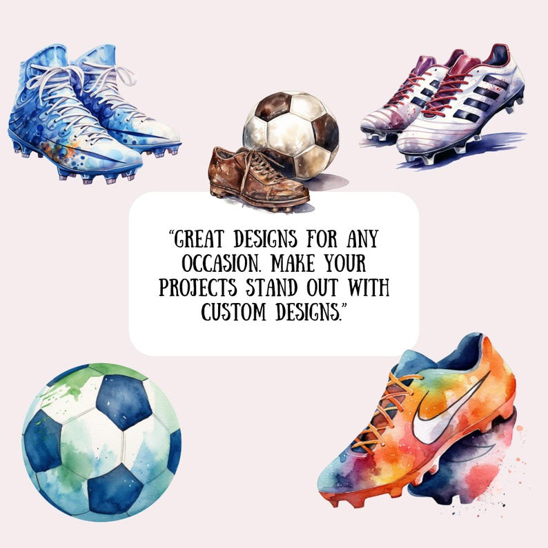 Soccer Shoes Clipart | Sports Balls | Soccer Posters | Instant Download ...