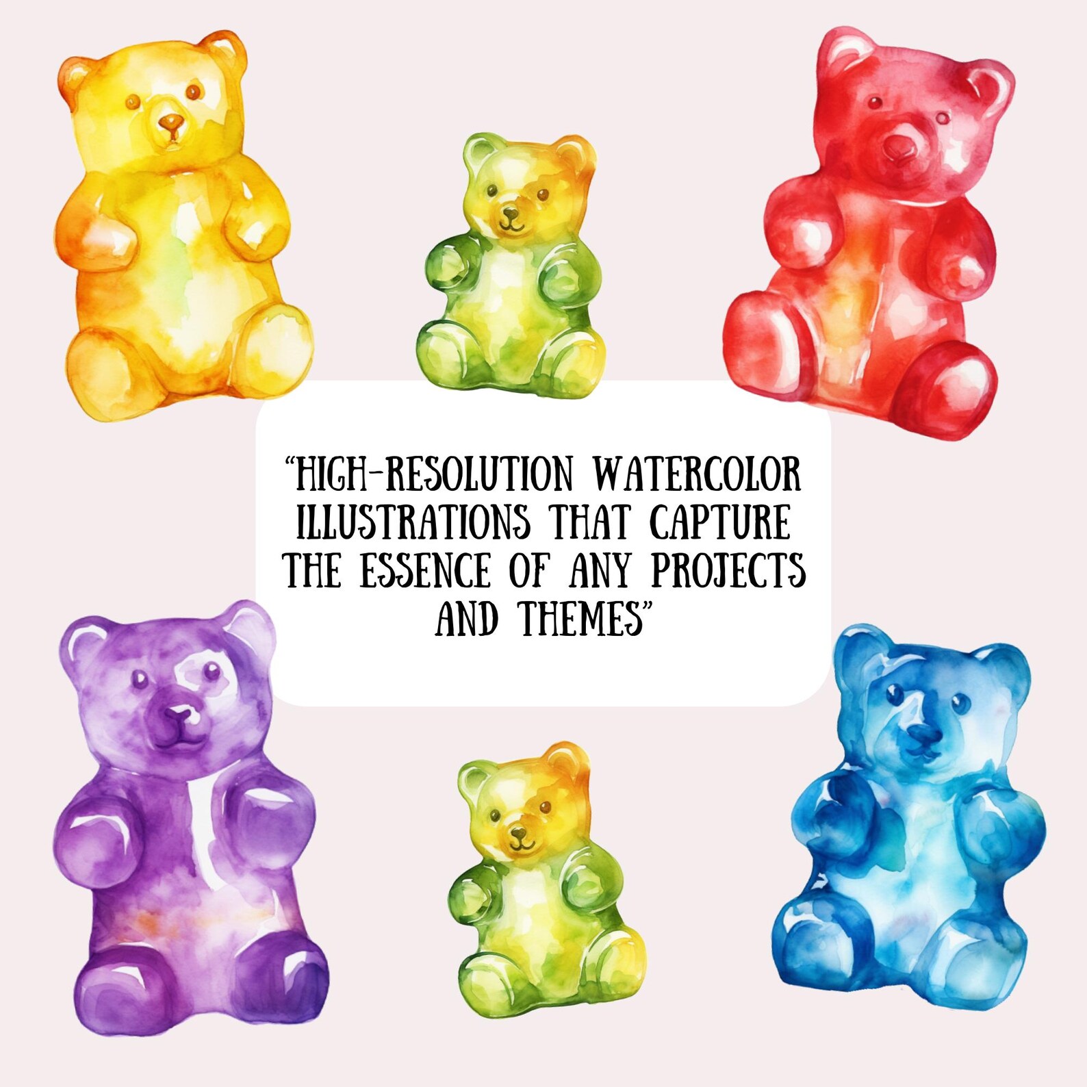 Gummy Bear Clipart | Gum Drop | Candy Png | Commercial Use | Candy ...