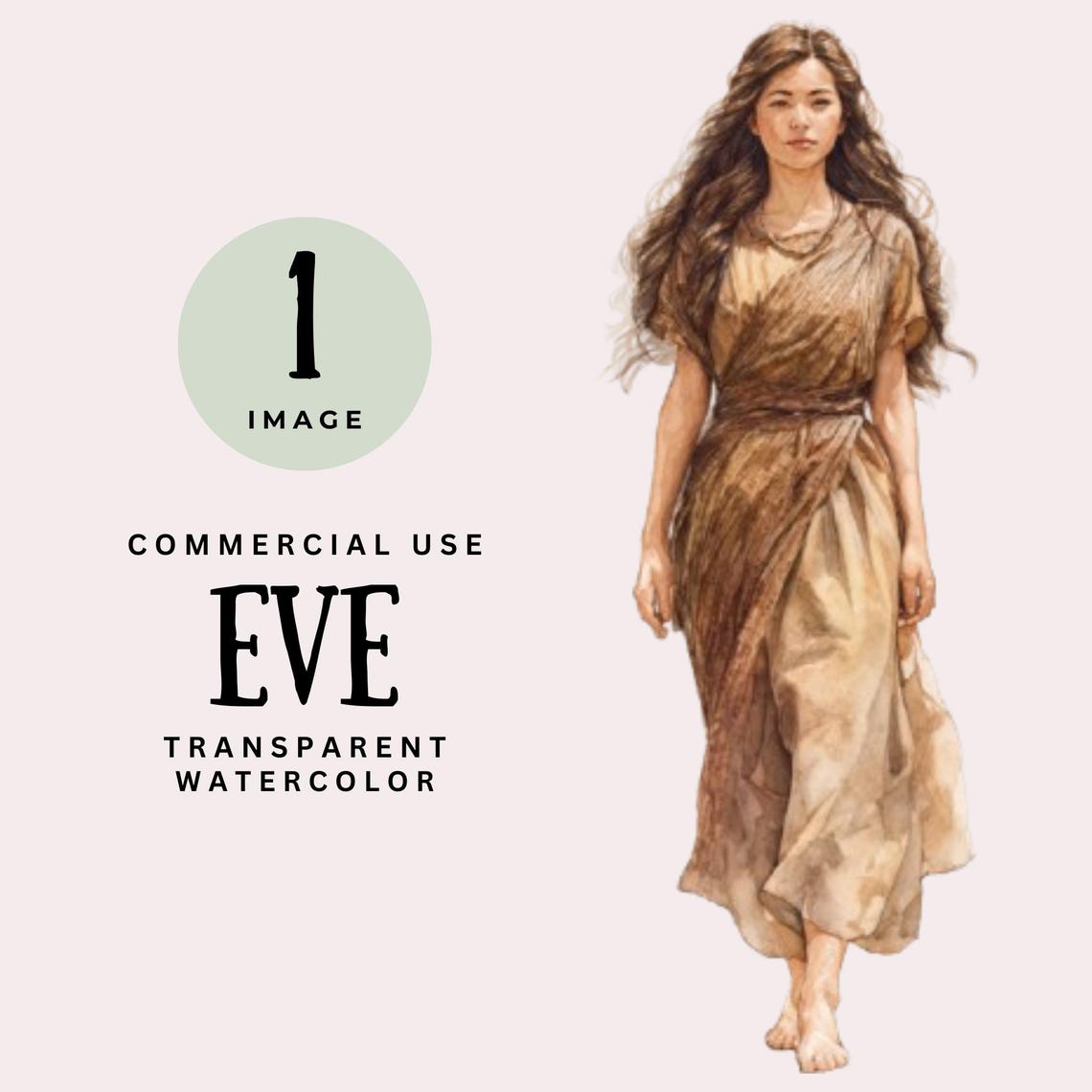 Eve Watercolor Clipart | Bible Story PNG, Christian Printable (digital ...