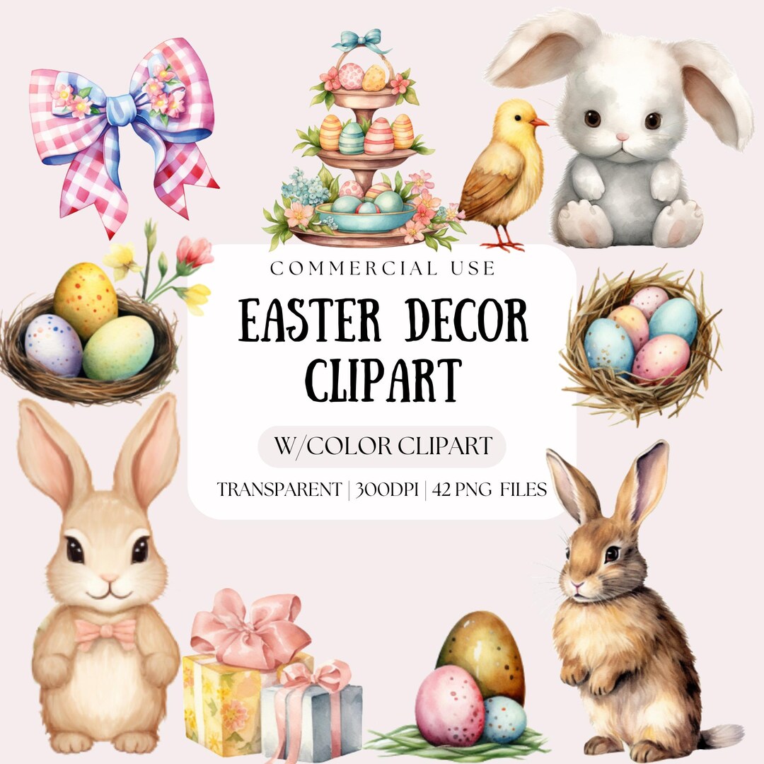 Easter Decorations | Easter Png Files | Spring Png | Cute Bunny Rabbit ...