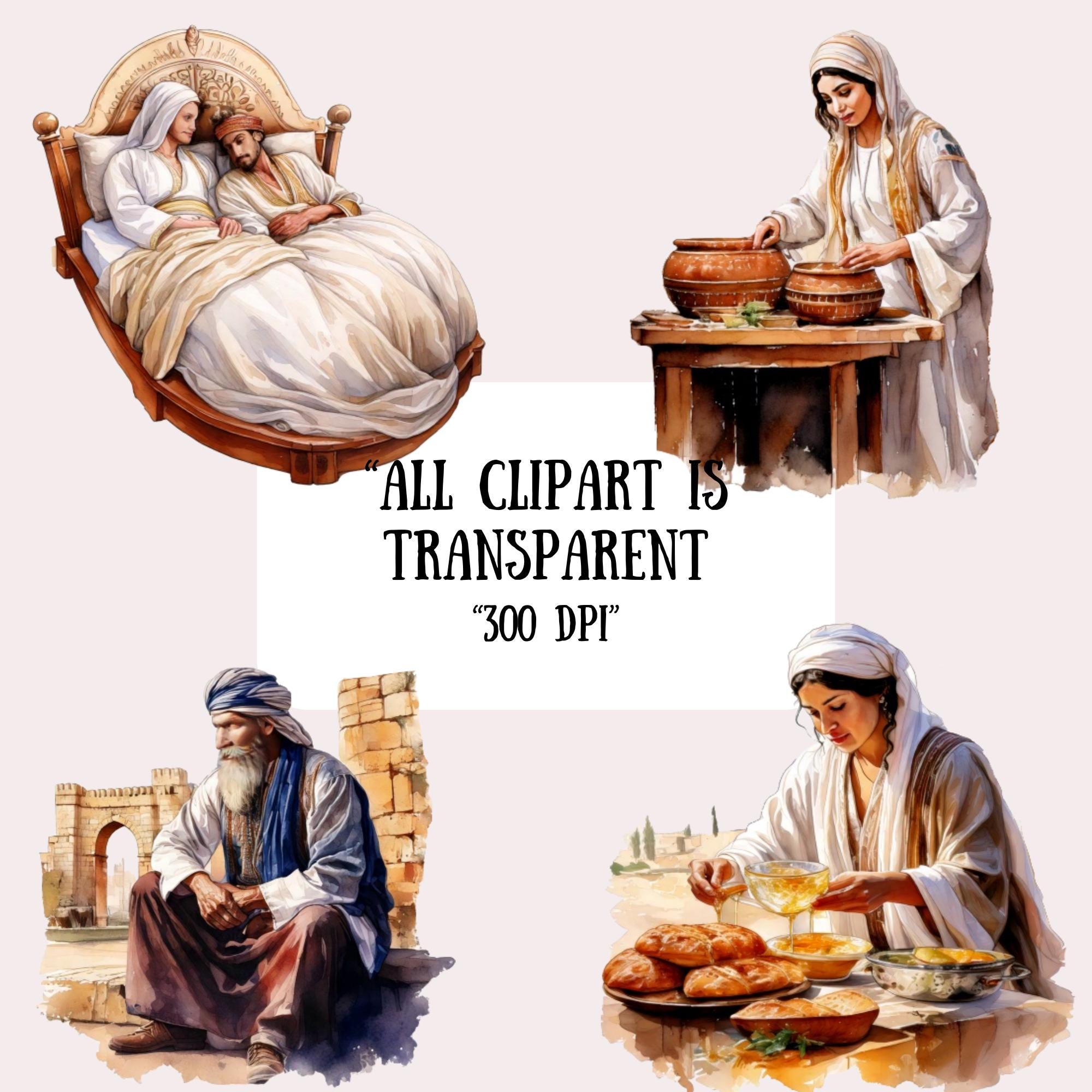 Watercolor Book of Ruth Clipart | Bible Story Illustrations (digital ...