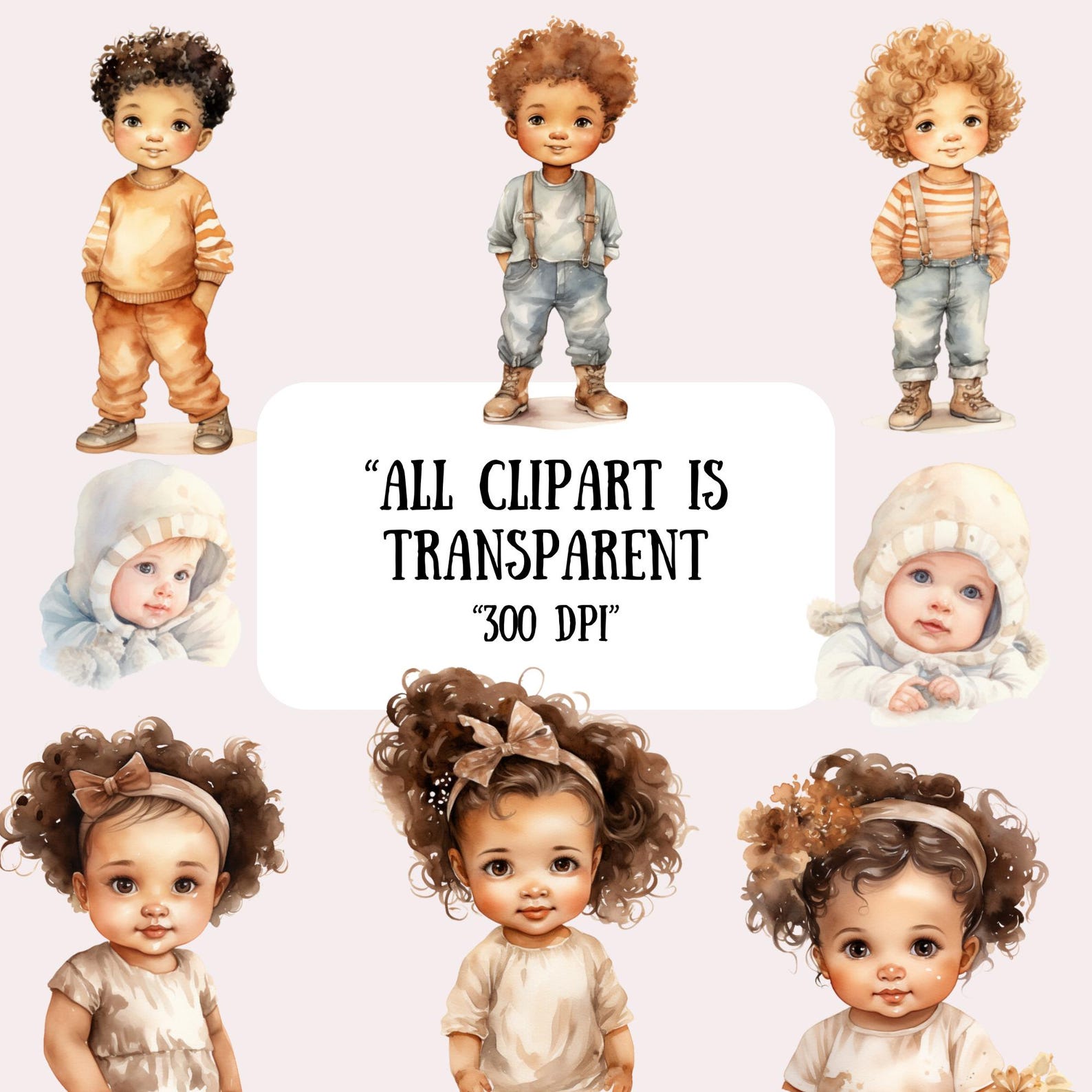 Neutral Baby Clipart | Boho Nursery | New Baby Card Design | Gender ...