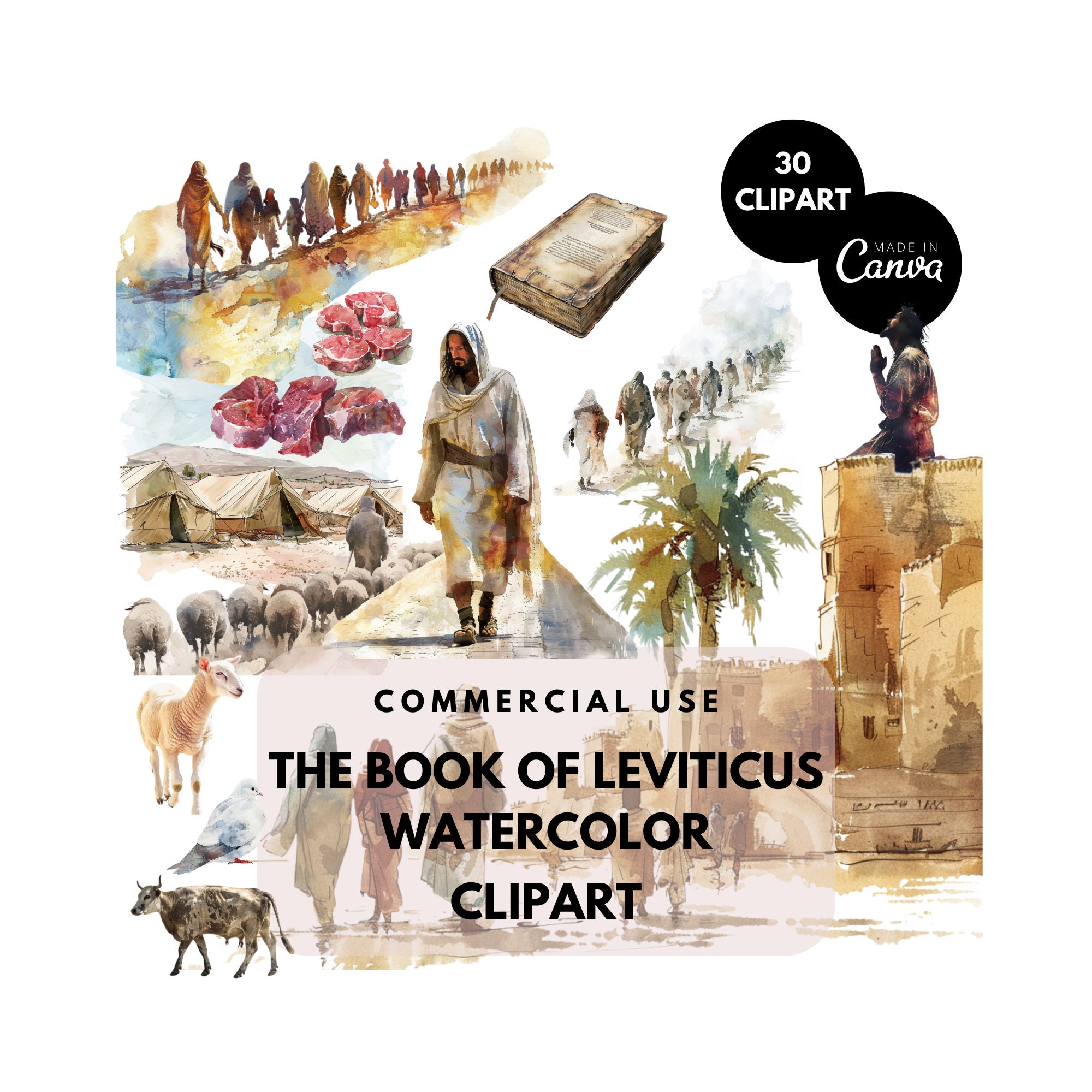 Book of Leviticus Characters Jewish Clipart Christian Clipart Bible ...