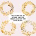Watercolor Floral Gold Wreath Clipart | Wedding Invitation (digital ...