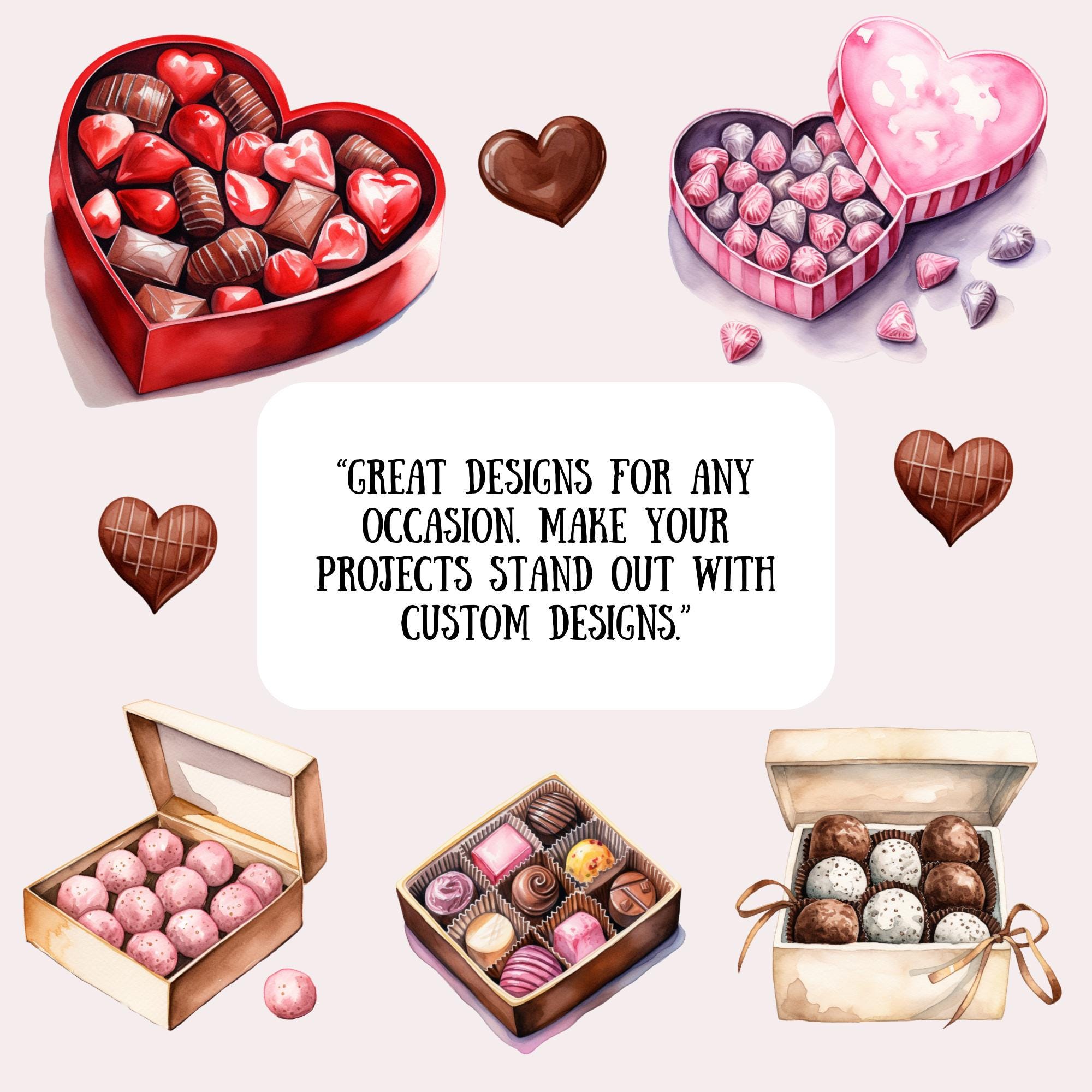 Valentine Chocolate Clipart | Valentine's Day | Commercial Use | Sweets ...