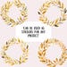 Gold Wreaths | Floral Frame | Printable Flower | Watercolor Floral ...