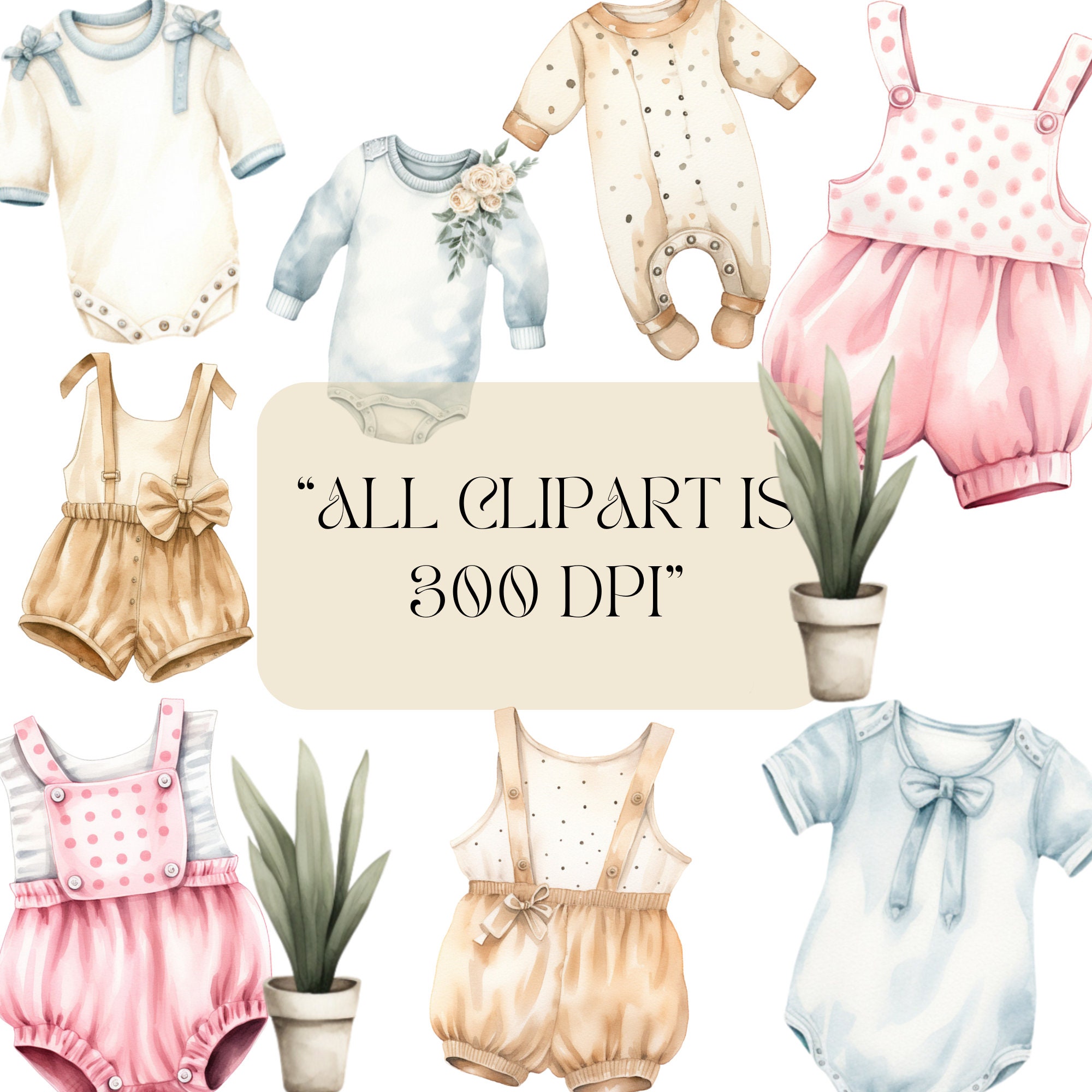 Neutral Baby Clipart Boho Nursery New Baby Card Design Gender Neutral ...