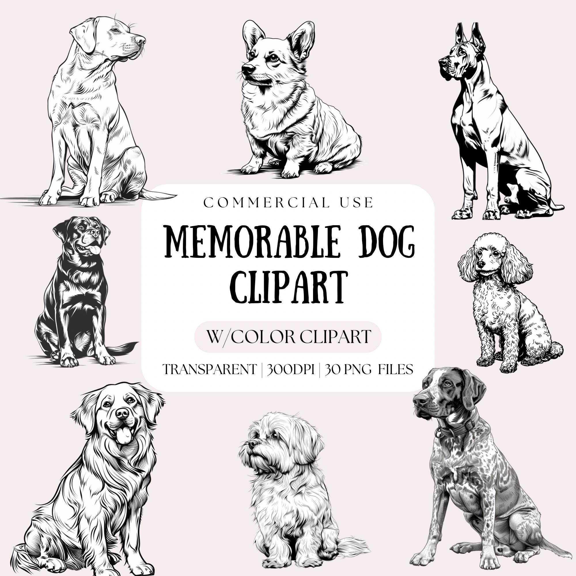 Dog Breed Sketch Clipart | Pet Memorial (digital Download) - Etsy
