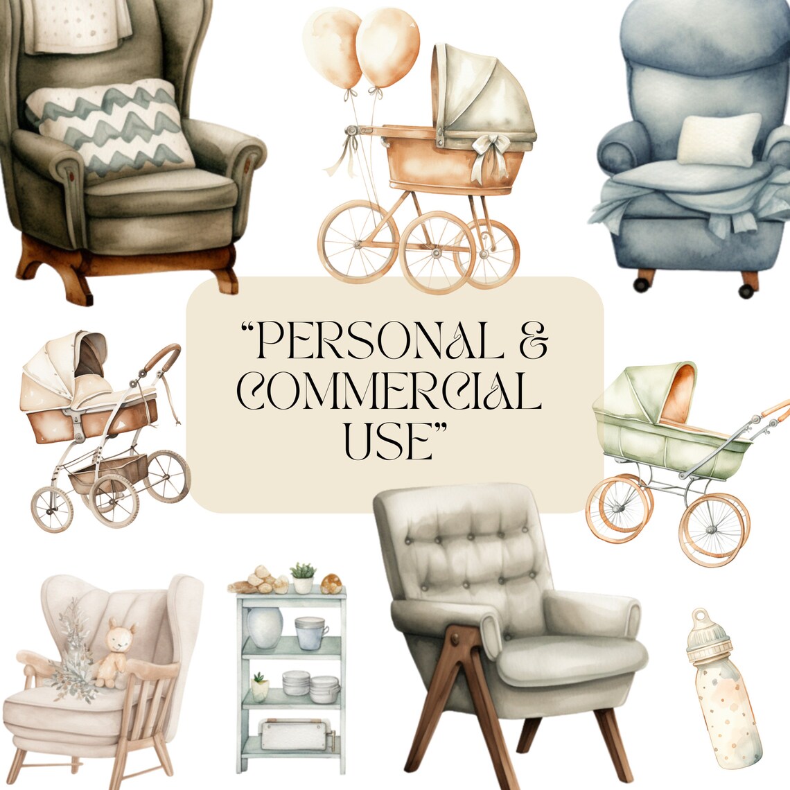 Neutral Baby Clipart Boho Nursery New Baby Card Design Gender Neutral ...