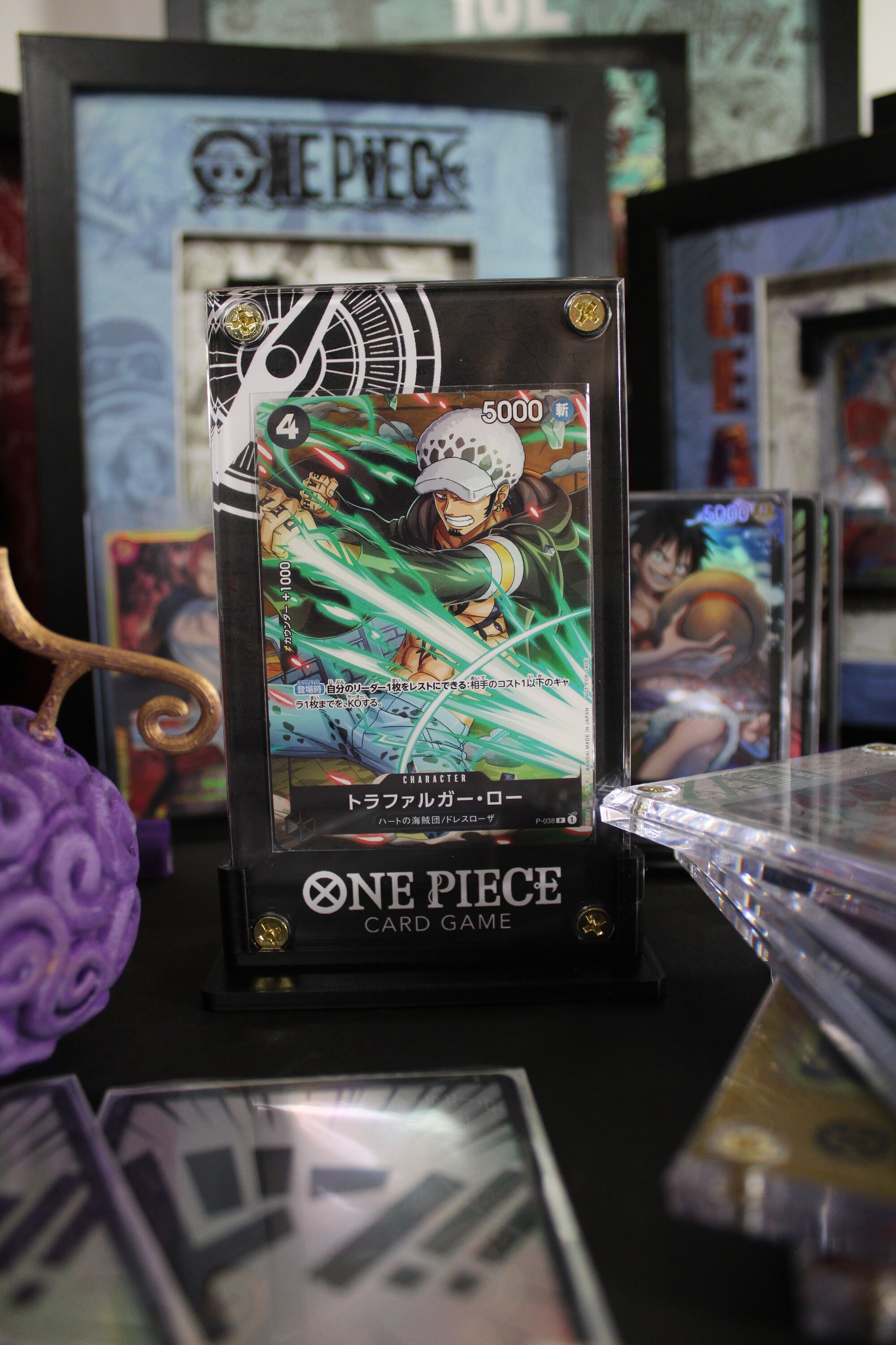 BLACK CARD DISPLAY | One Piece Trading Card | Card Not Included - Etsy
